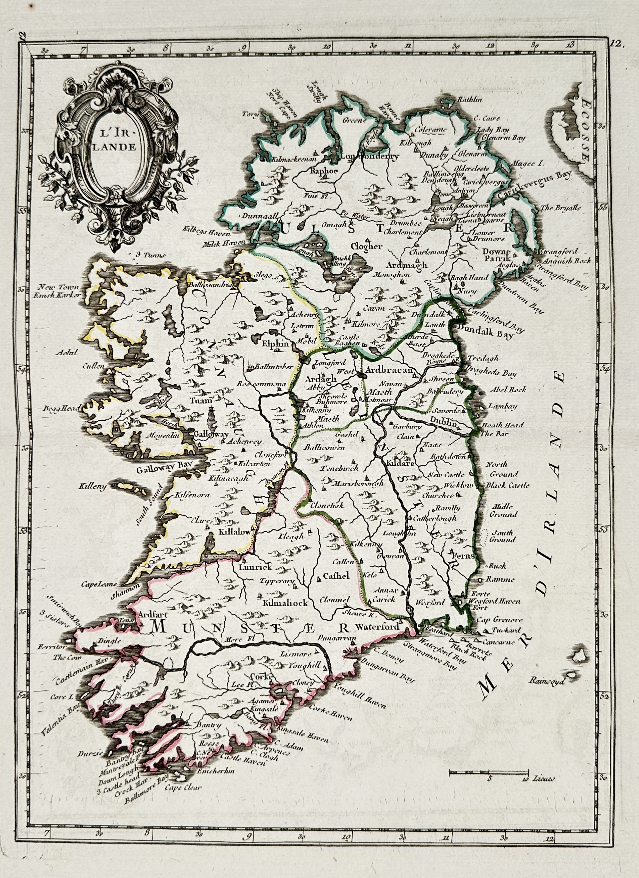 Georges-Louis Le Rouge (1712–1790) – Map of Ireland – E | Auktion