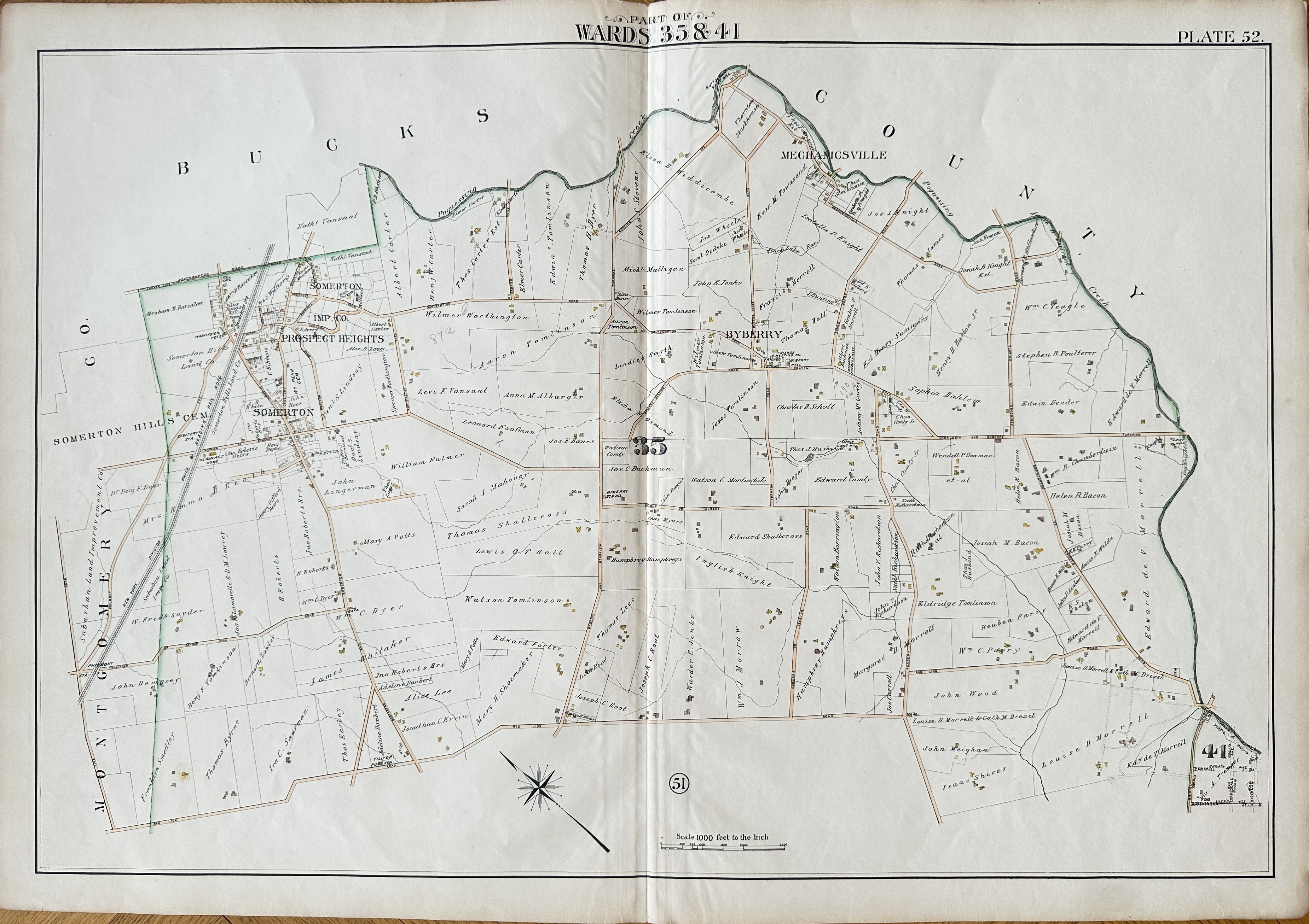 G.W. Bromley - Somerton Map, Byberry map - City of Phil | Auktion