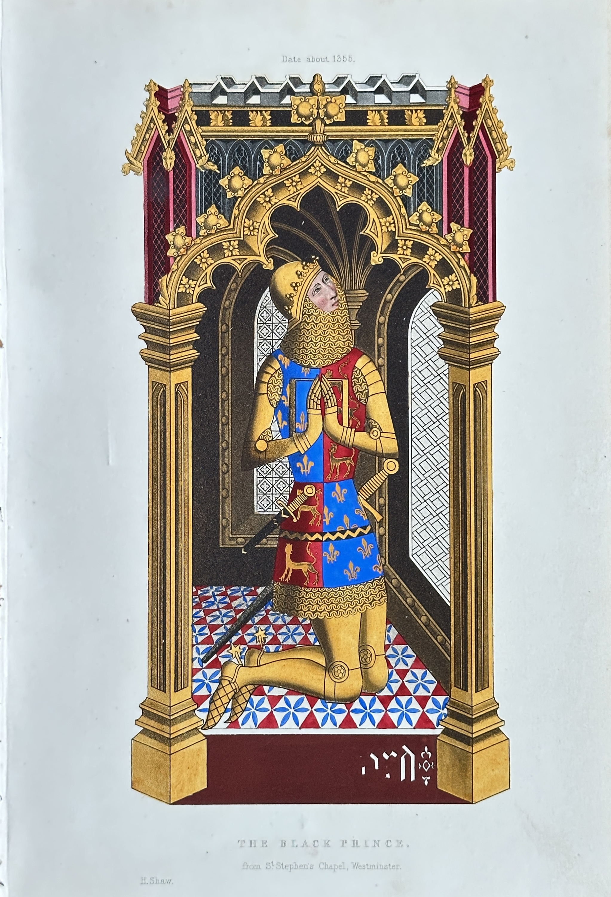 Henry Shaw (1800-1873) – The Black Prince – Hand-colour | Auction
