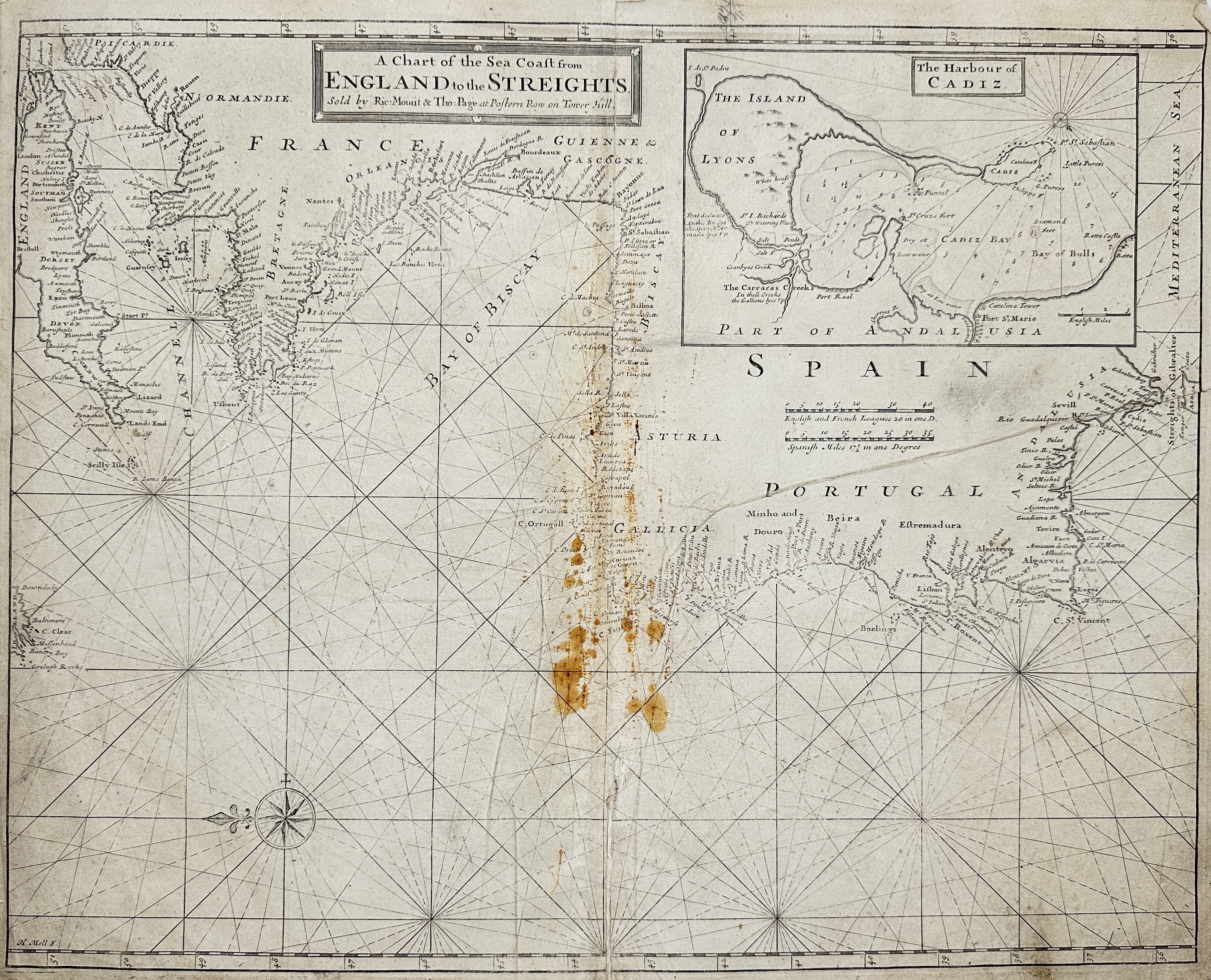 John Mount - Nautical chart of the English Channel, Bay | Auktion
